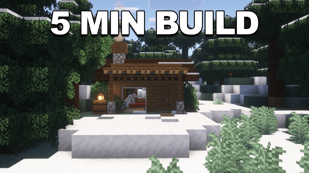 Minecraft: First Night Spruce House - YouTube