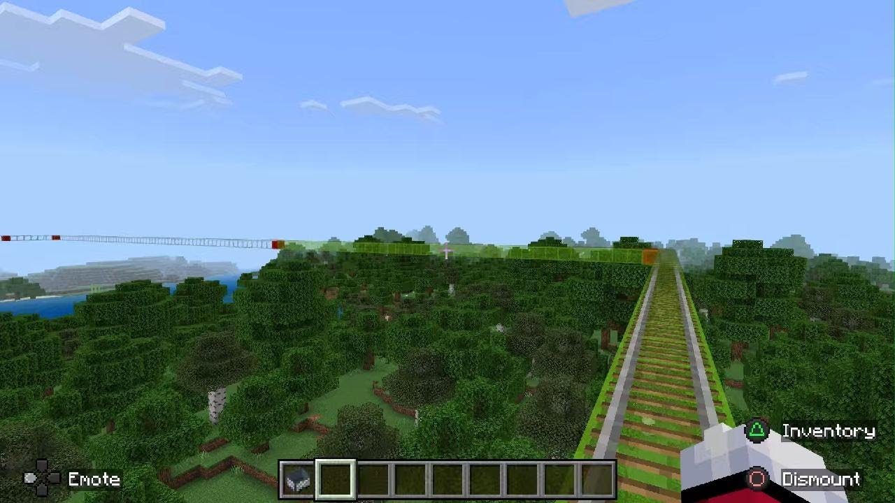 Minecraft rail ride - YouTube