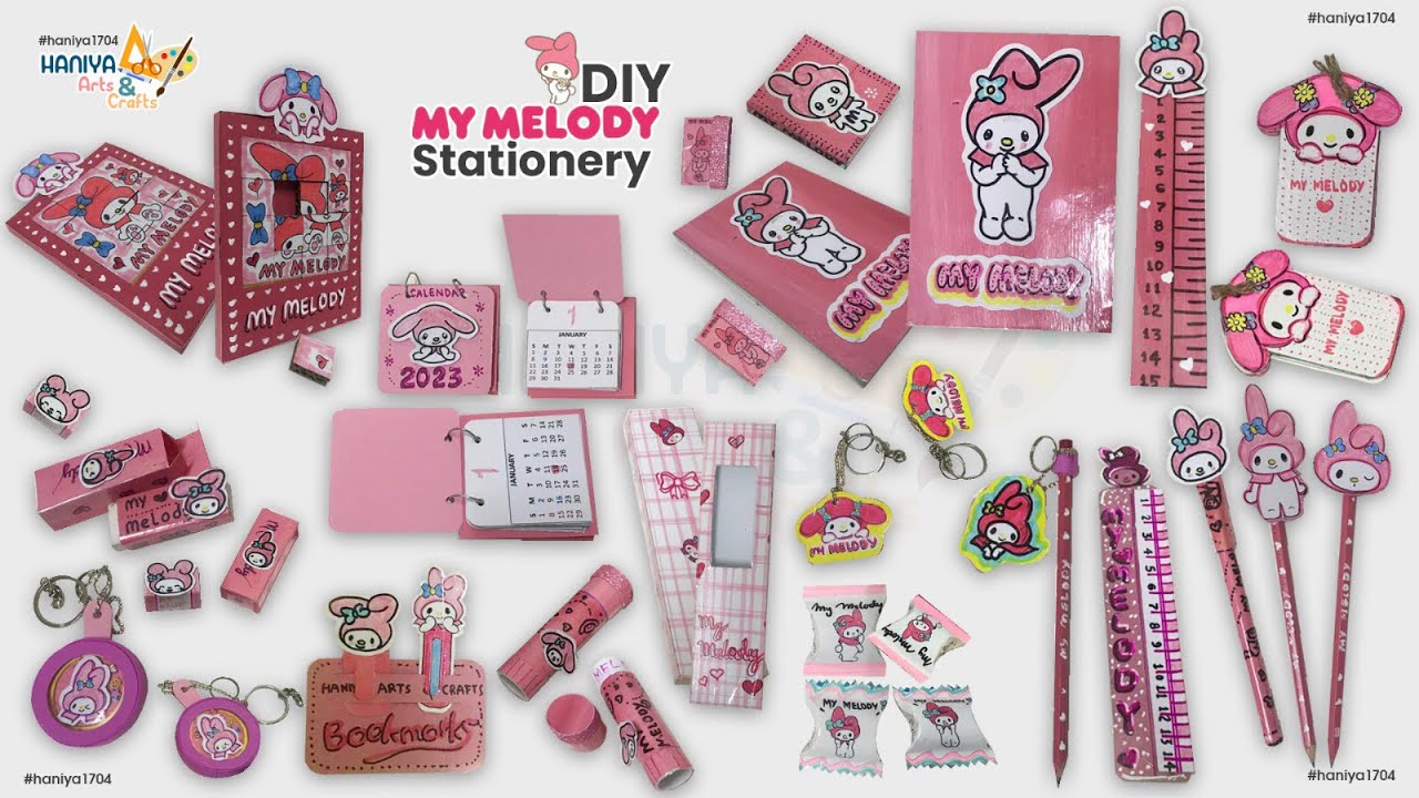 DIY My Melody Stationery | How to make custom stationery | Sanrio ...