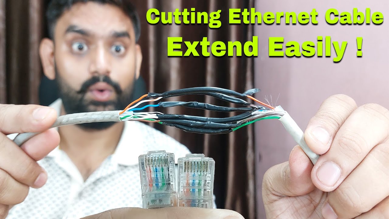 Cutting Ethernet Cable Extend | Cut Lan Cable Rejoint | Cutting Lan ...