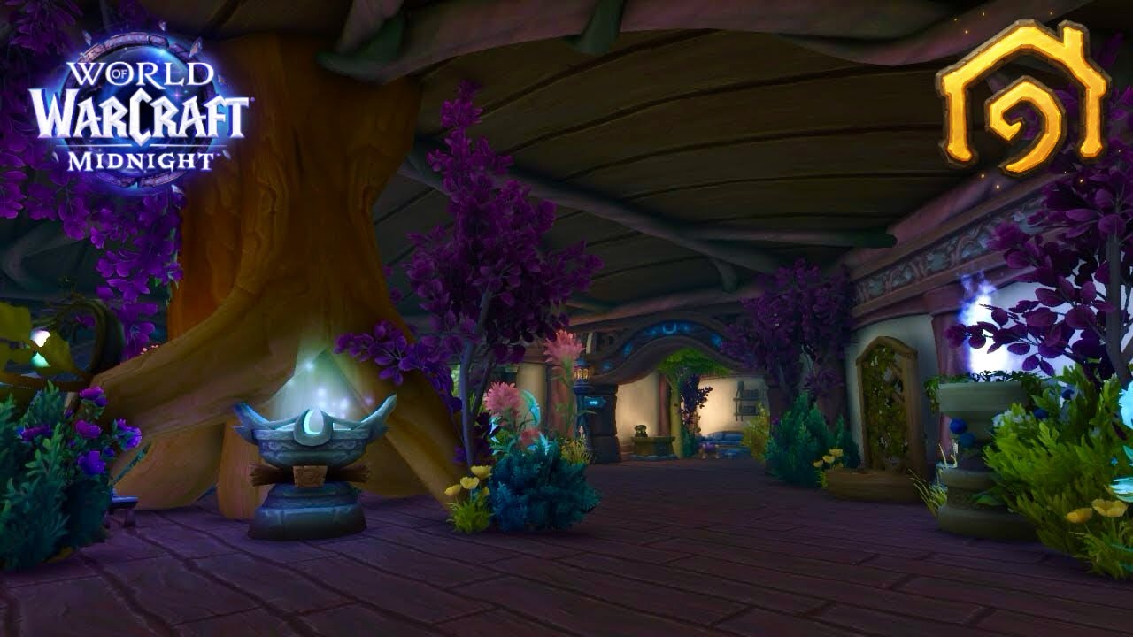 World of Warcraft Housing: Night Elf Interior Walkthrough - YouTube