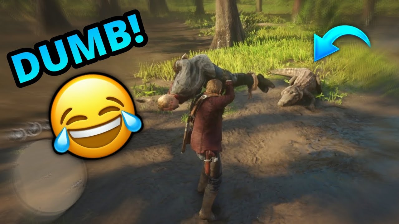 I FOUND A DUMB ALLIGATOR IN RDR2 😂 - YouTube