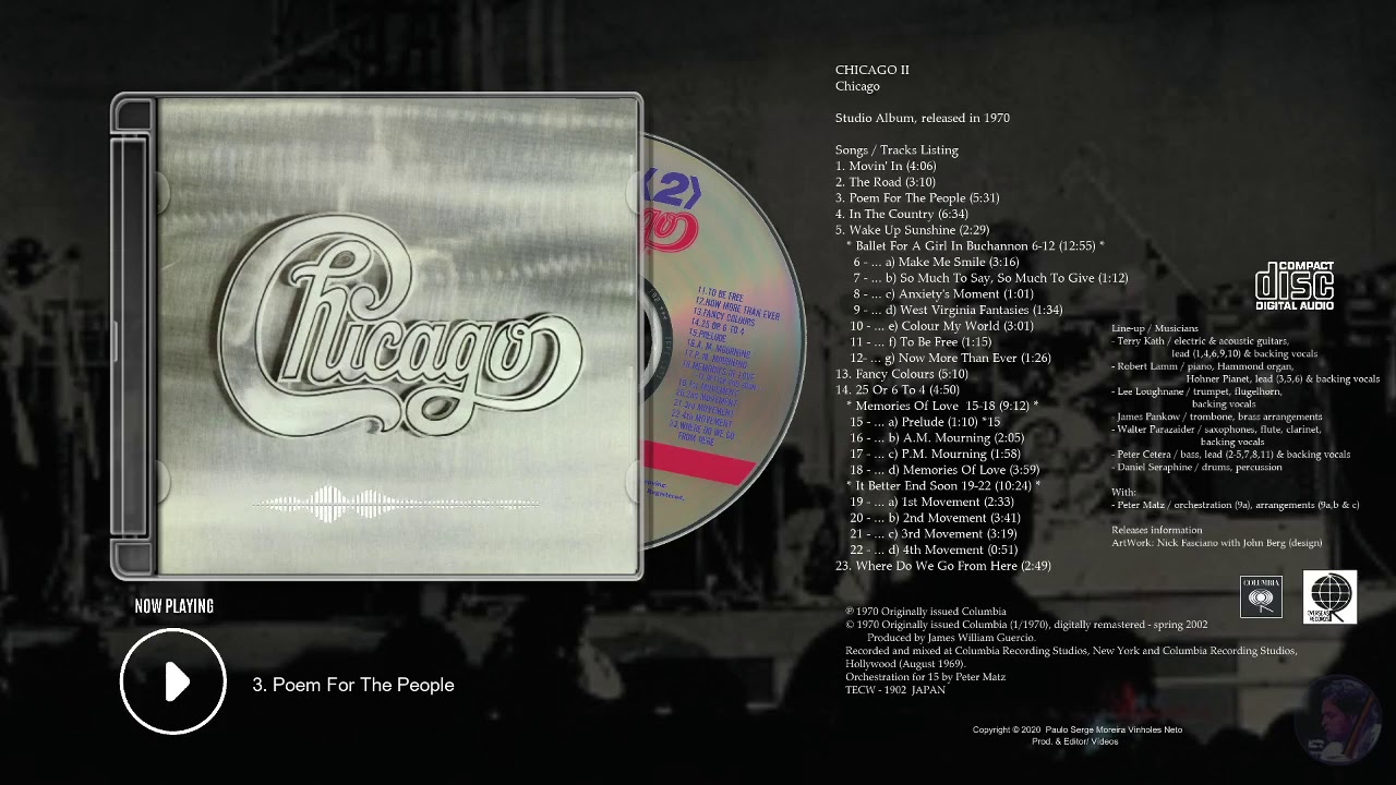 Chicago II 1970 Remastered 2002 - YouTube