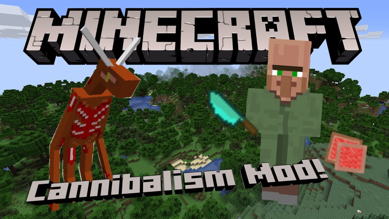 Minecraft Mod Showcase | Cannibalism Mod! (Eat Villagers ...