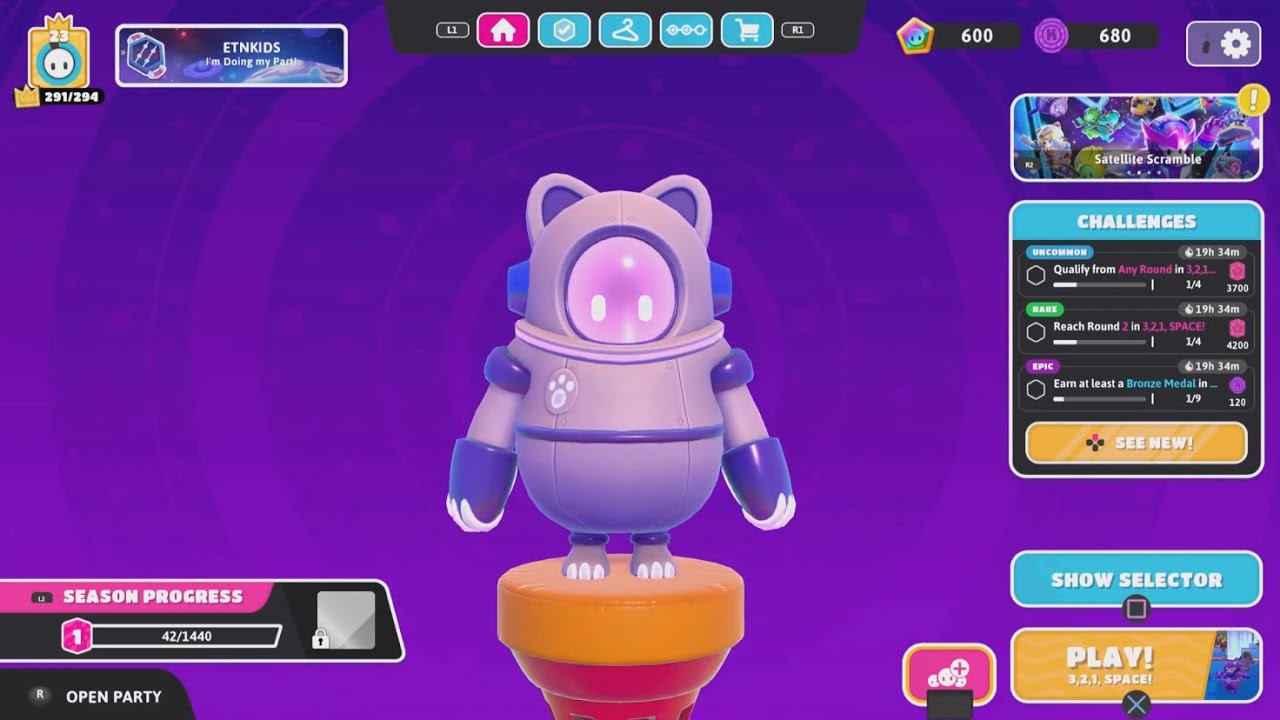 Fall Guys PS5 Nyandroid X Skin Gameplay - YouTube