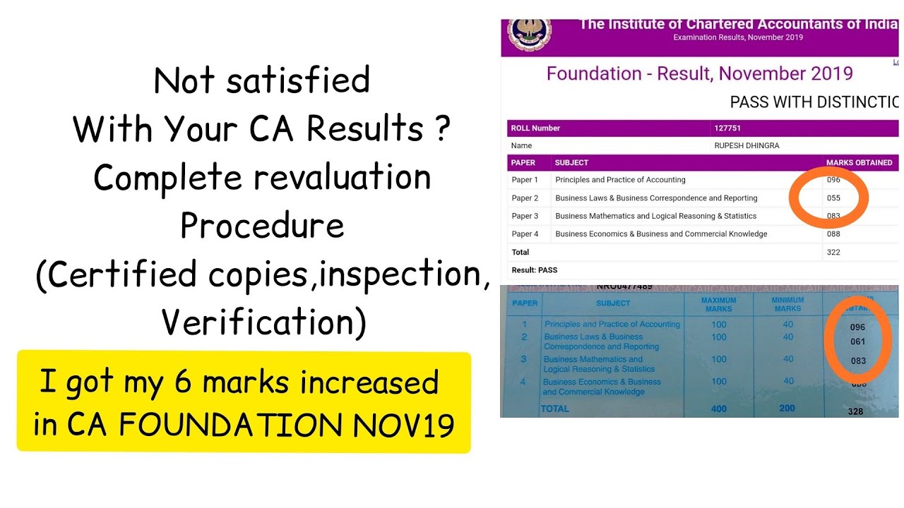 Verification of Answer sheets, Inspection & certified copies for CA ...
