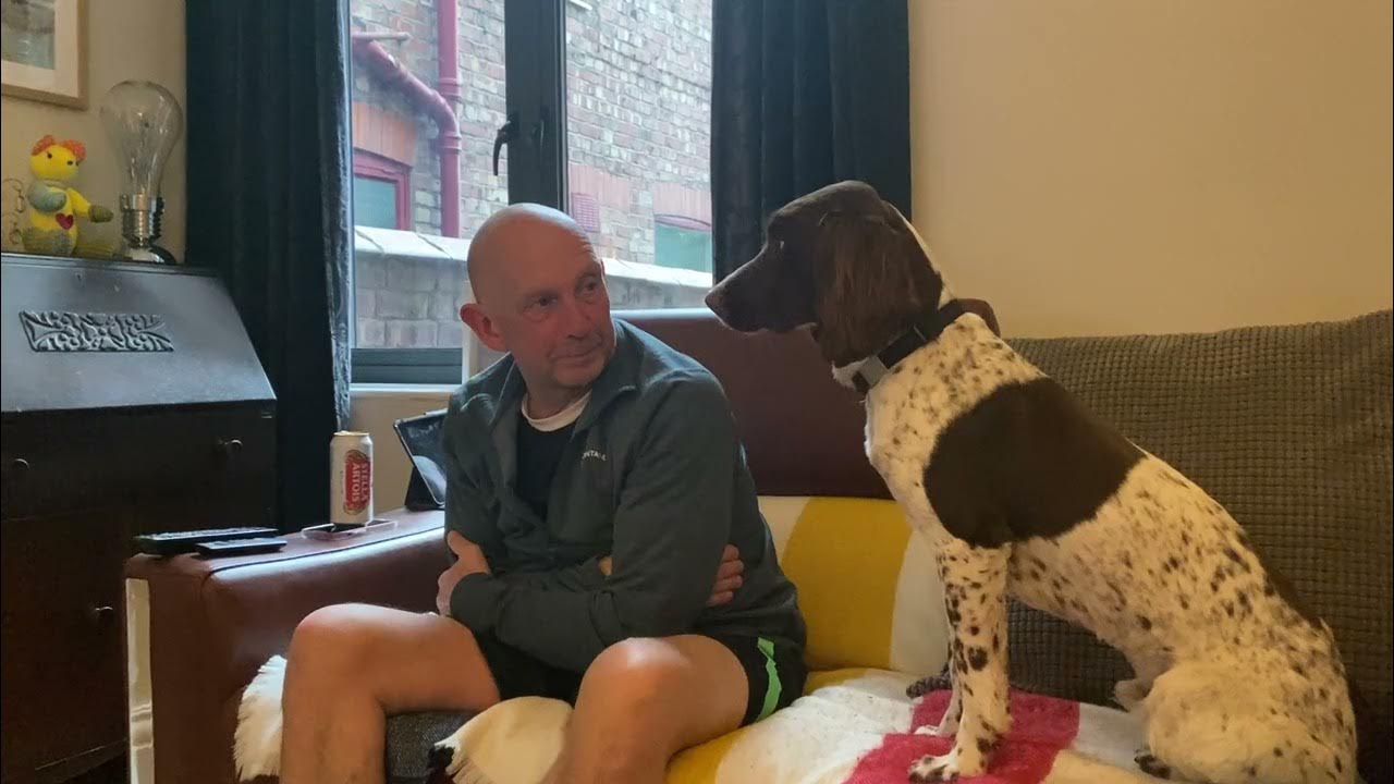 Olaf licking Daddy's head - YouTube