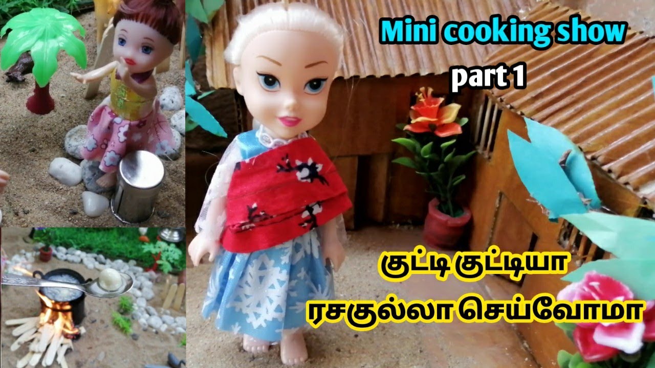 Mini show cooking part 1/Miniature Rasagulla making/craft tamil - YouTube