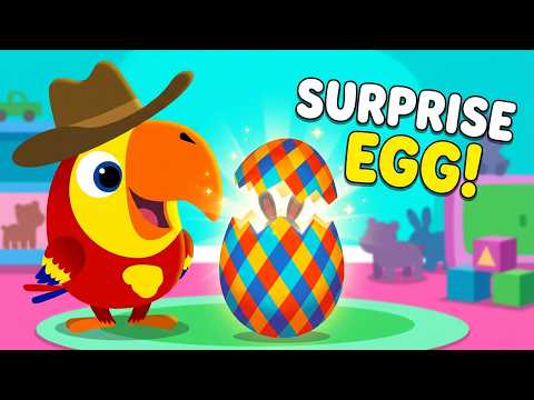Larry's Surprise Eggs | Animals & Colorful Friends | Educational Cartoons for Babies | BabyFirst TV