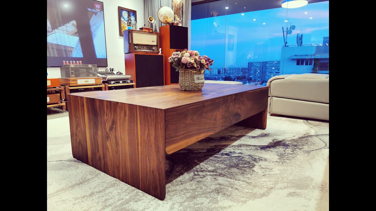 DIY walnut coffee table in COVID19 time - YouTube
