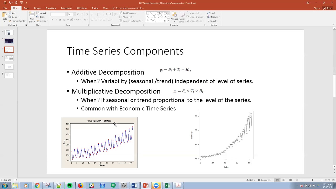 R07 Simple Forecasting in R - Time Series Components - YouTube