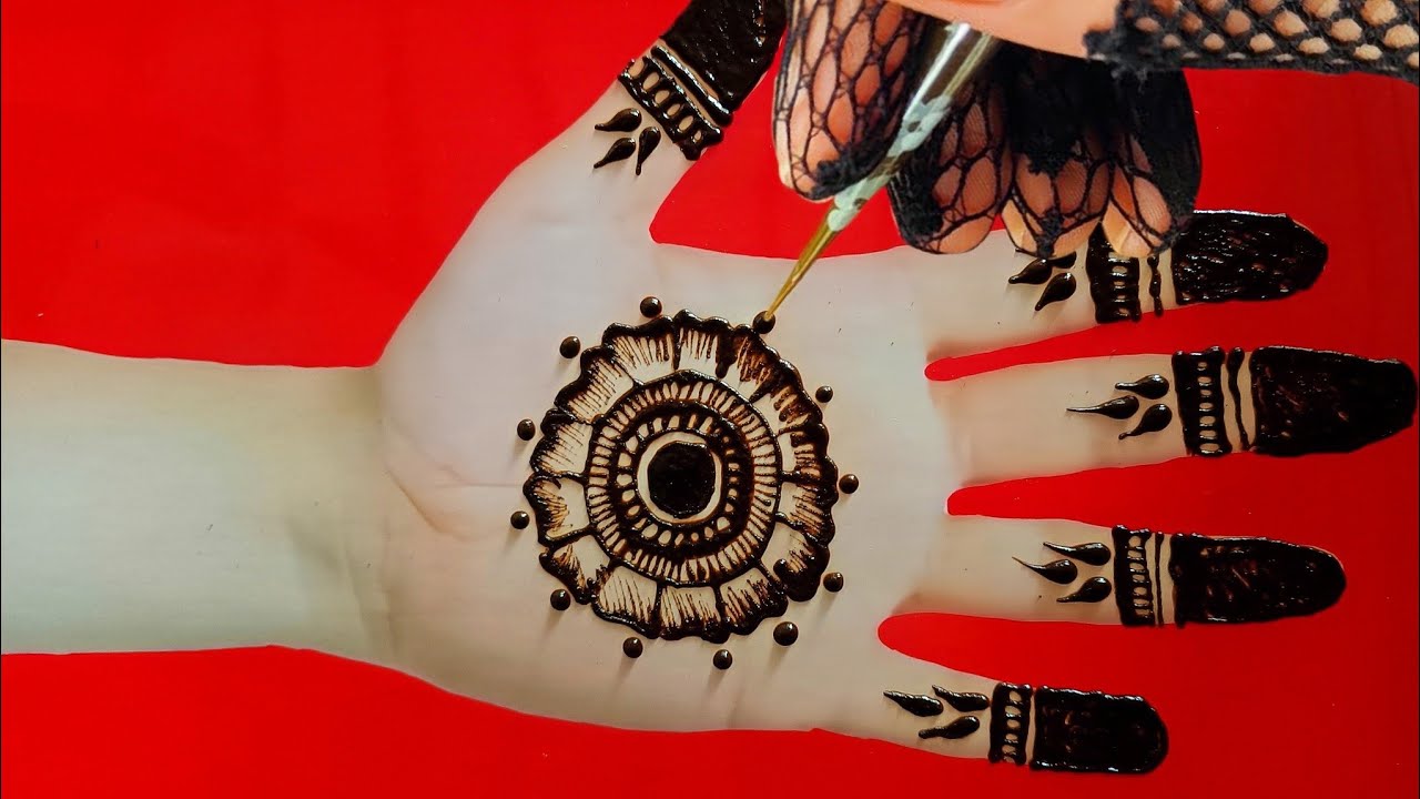 Eid Special Ghol tiki Mehndi designs|Stylish Mehandi designSimple ...