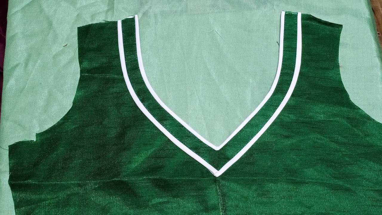 Latest new v shape neck design new neck design - YouTube