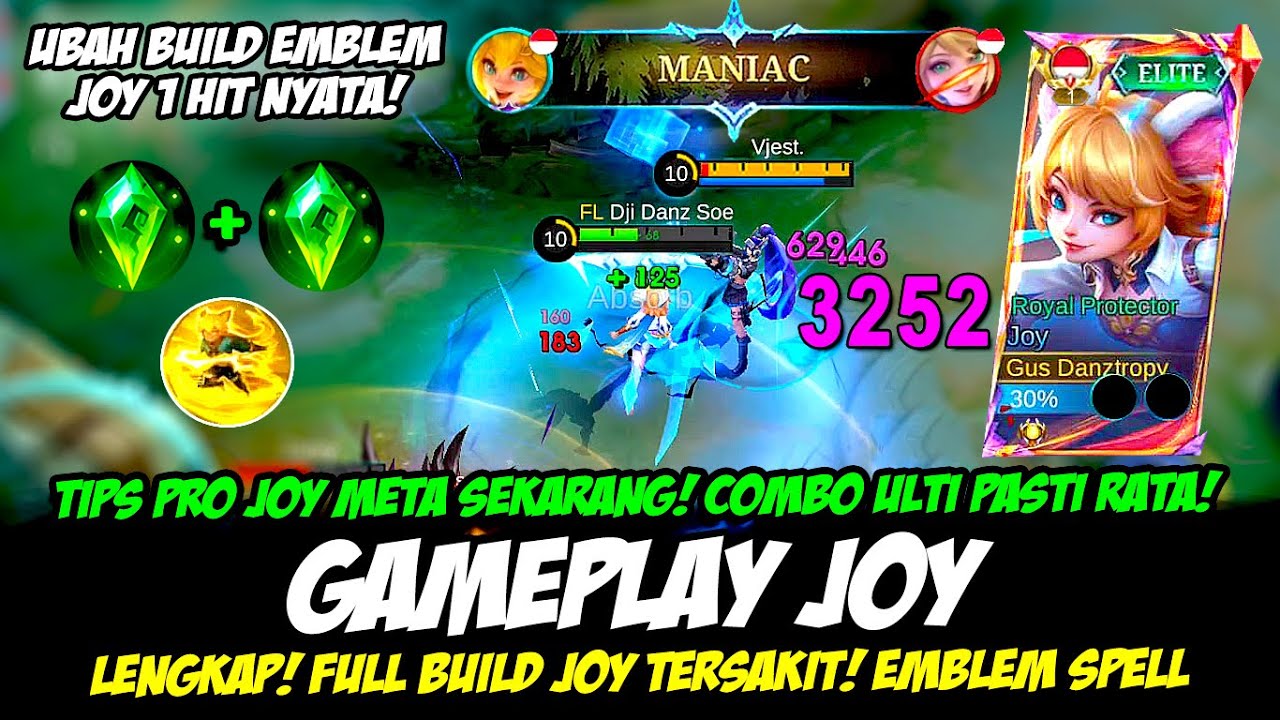 TIPS PRO HERO JOY TERBARU + COMBO ULTI JOY META SEKARANG BUILD JOY ...