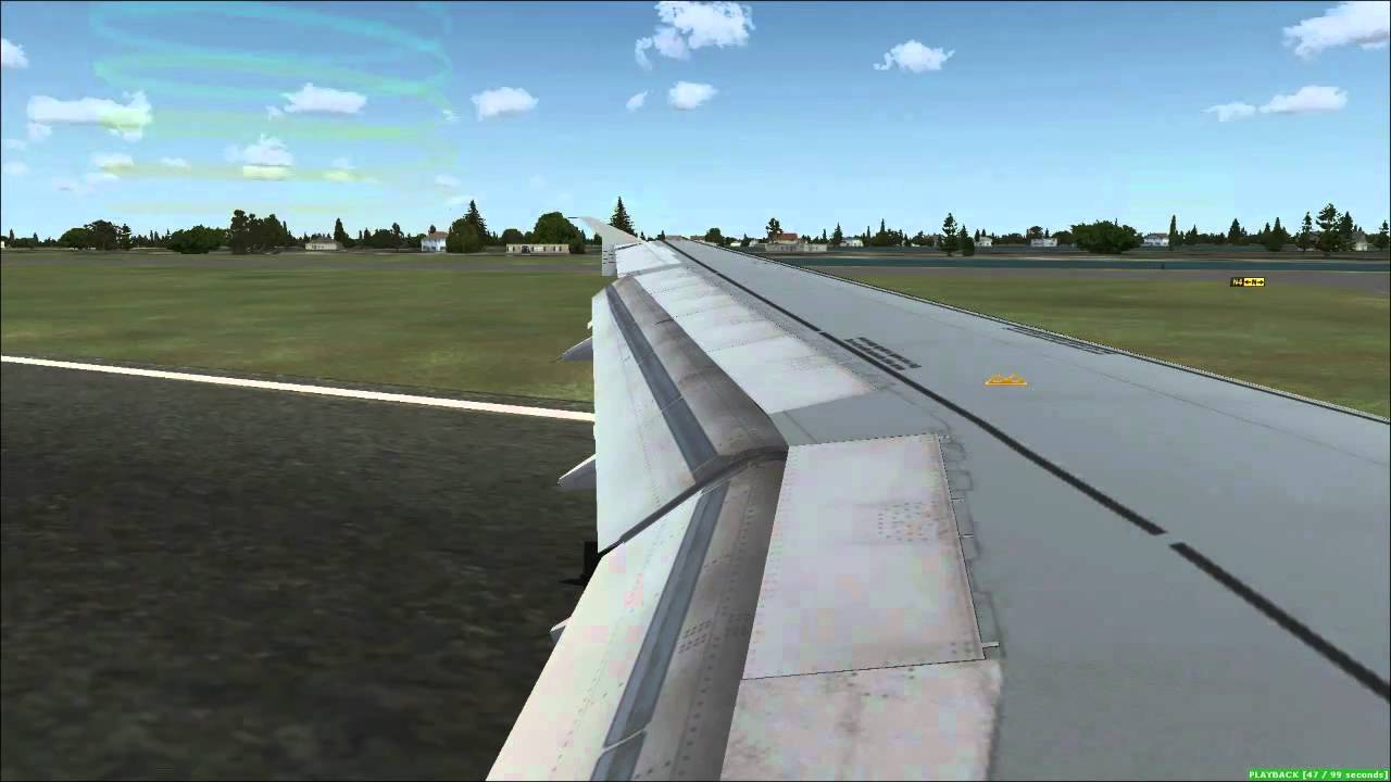 FSX JetBlue Aerosoft Airbus X A320 Landing Daytona International - YouTube