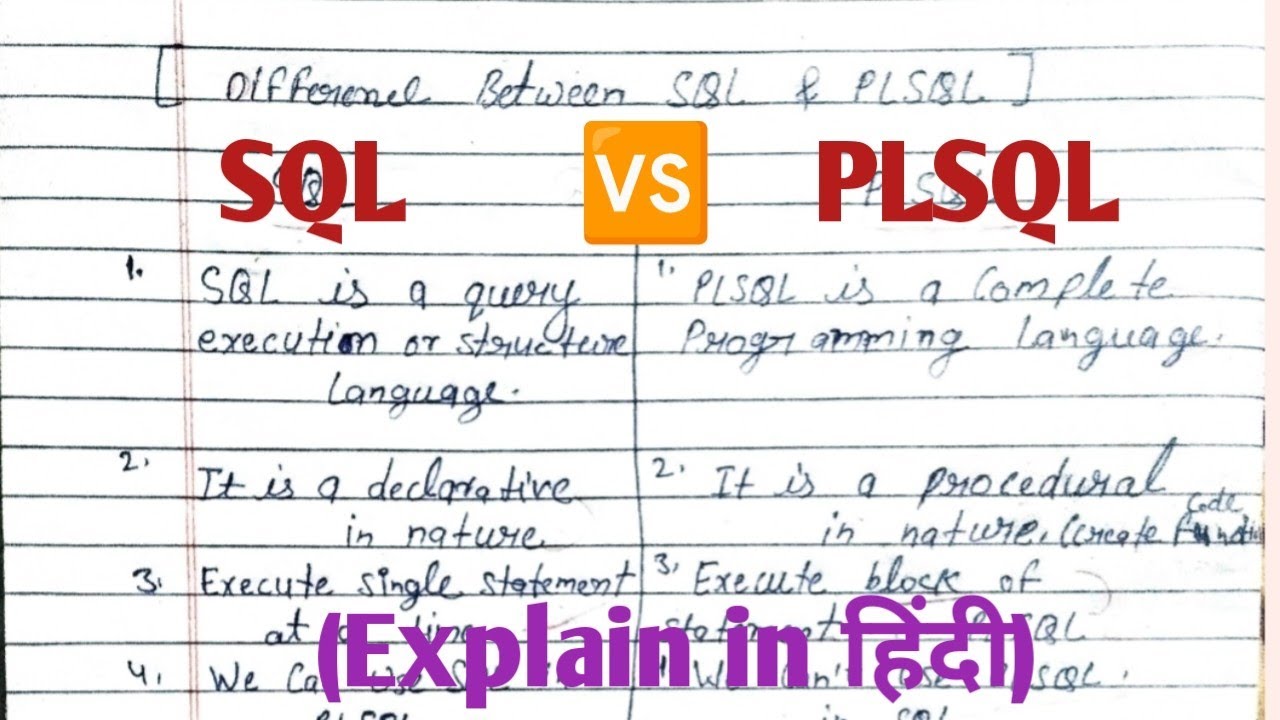 Difference Between Sql And Plsql Sql Vs Plsql Sql Plsql Explain 5550
