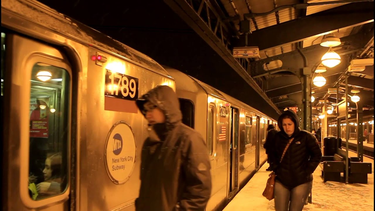 IRT Snowy Subway: Three R62A (7) Trains at Woodside - YouTube