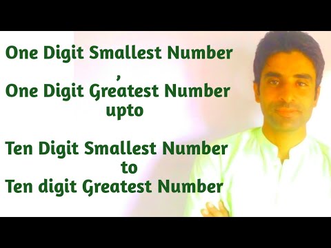 Smallest one Digit Number, Greatest one Digit Number Upto 10 smallest ...