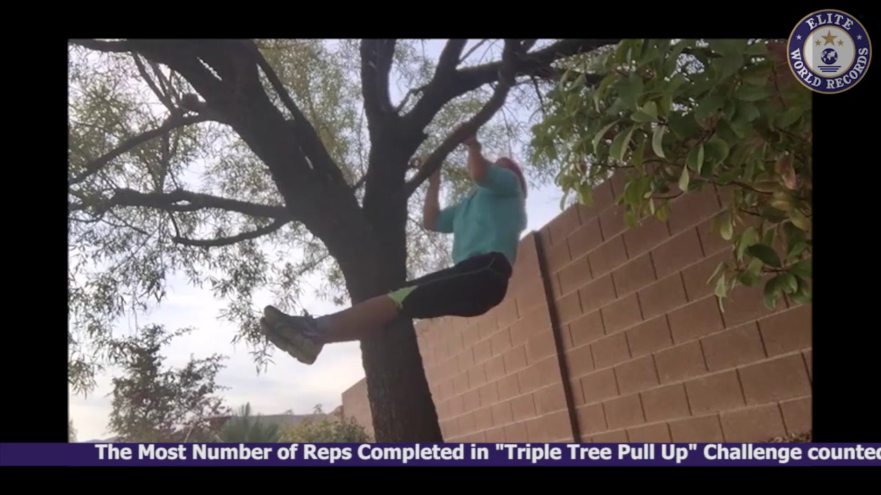 Most Number of Reps Completed in Triple Tree Pull Up Challenge ...