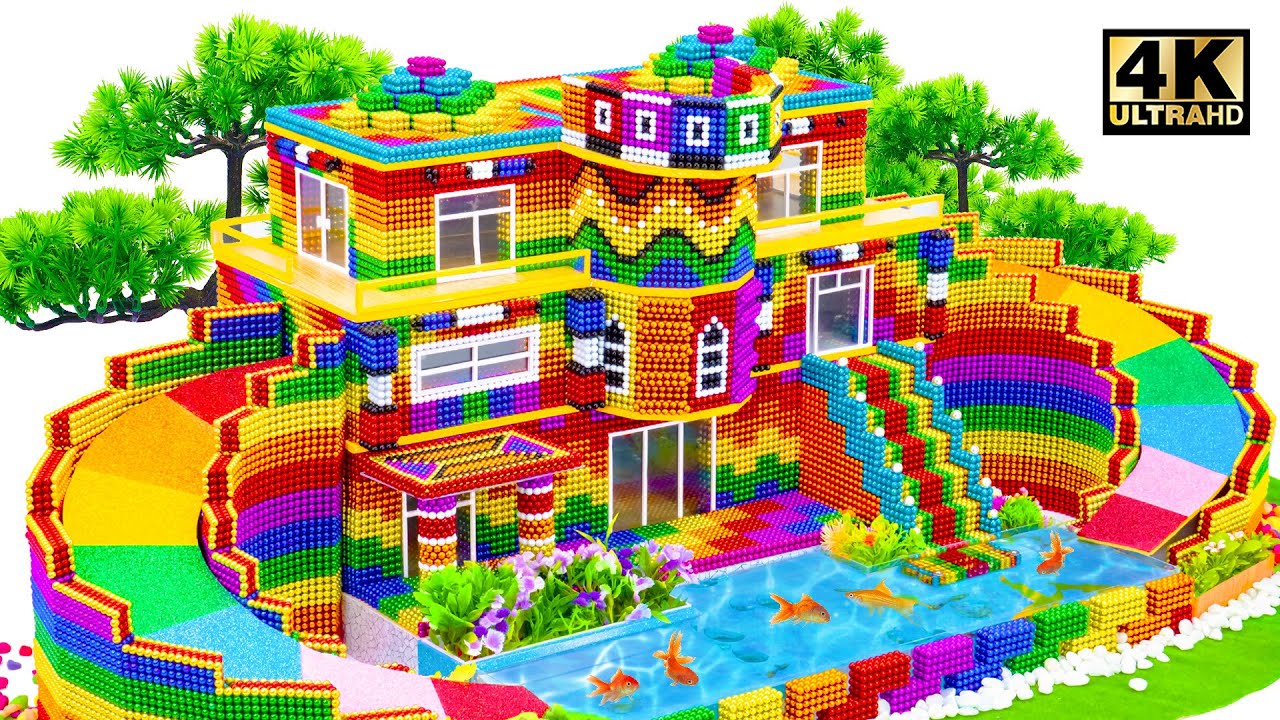 Satisfying Video | Build MOST Wonderful Mud Villa Has Twin Water Slide ...
