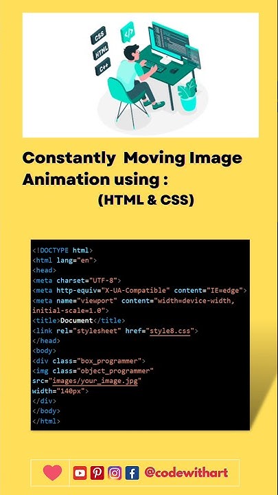 Don't know how to rotate image constantly using HTML and CSS? #viralshorts #shorts #htmlcss # ...