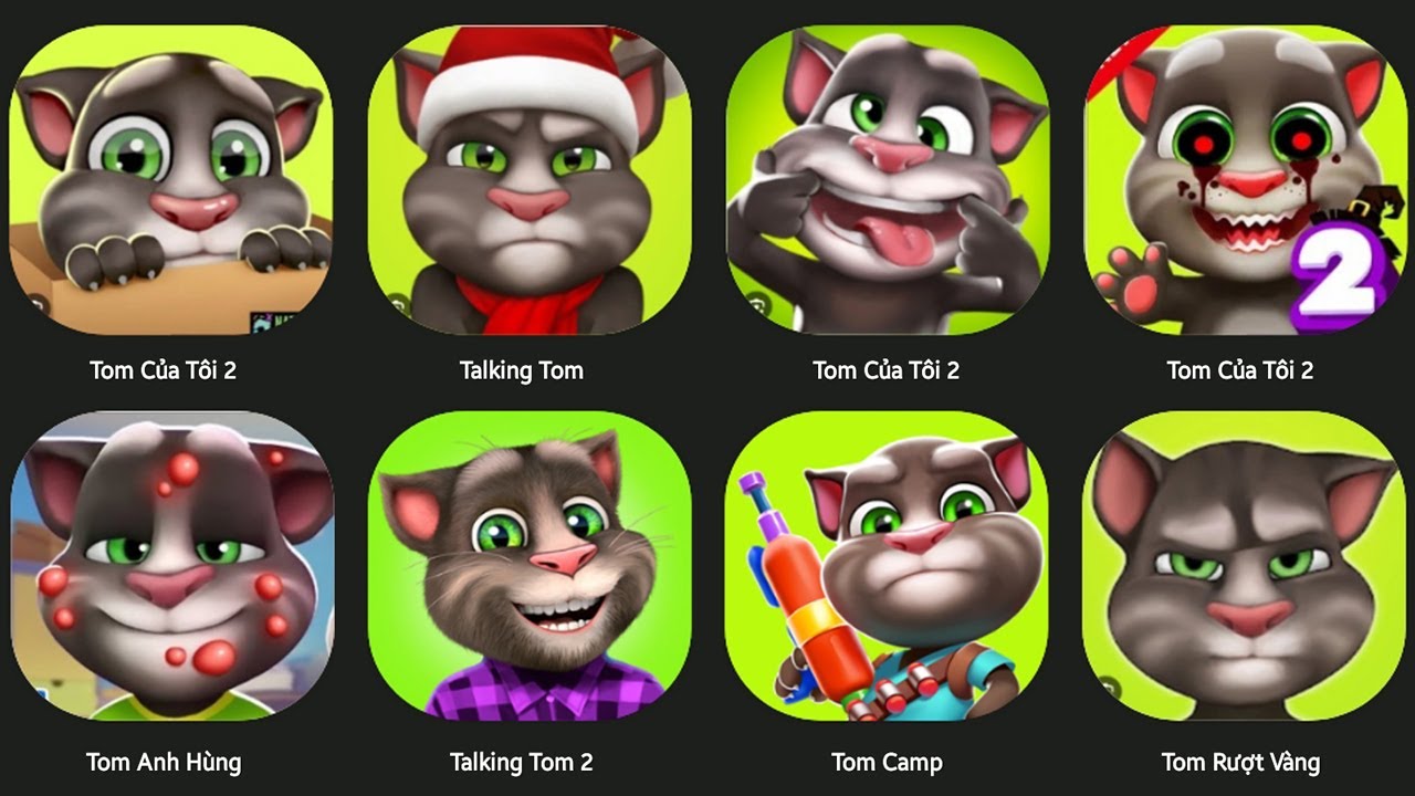 TALKING TOM 1+2+3,TOM BLAST PARK,TOM GOLD RUN,TOM JESKKI,TALKING TOM ...