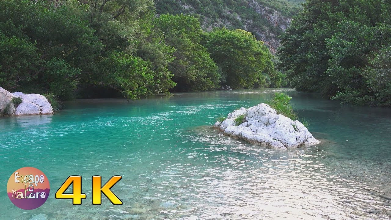 4K Peaceful waters of Acheron river ideal for relaxation & meditation ...
