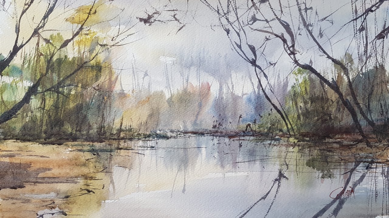Painting Reflections in Watercolour | Simplifying Detail - YouTube