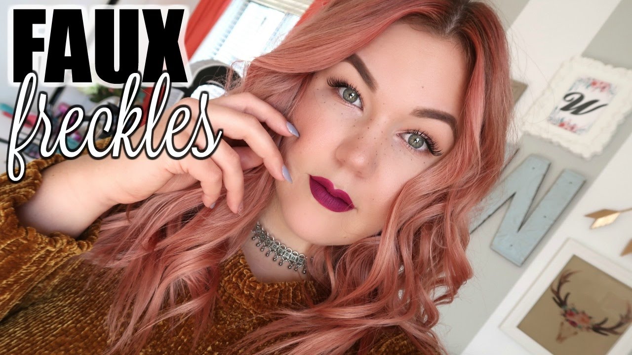 EASY FAUX FRECKLES MAKEUP TUTORIAL - YouTube