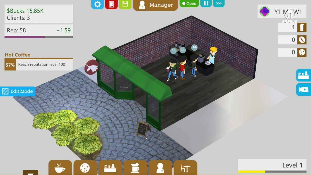 Coffee Shop Tycoon Gameplay (PC) - YouTube