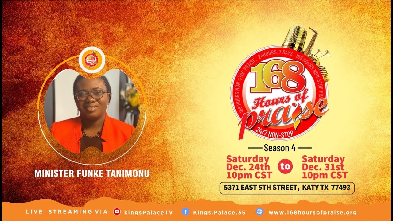 91st hour of 168 hours of praise | MINISTER FUNKE TANIMONU | RCCG TKP ...