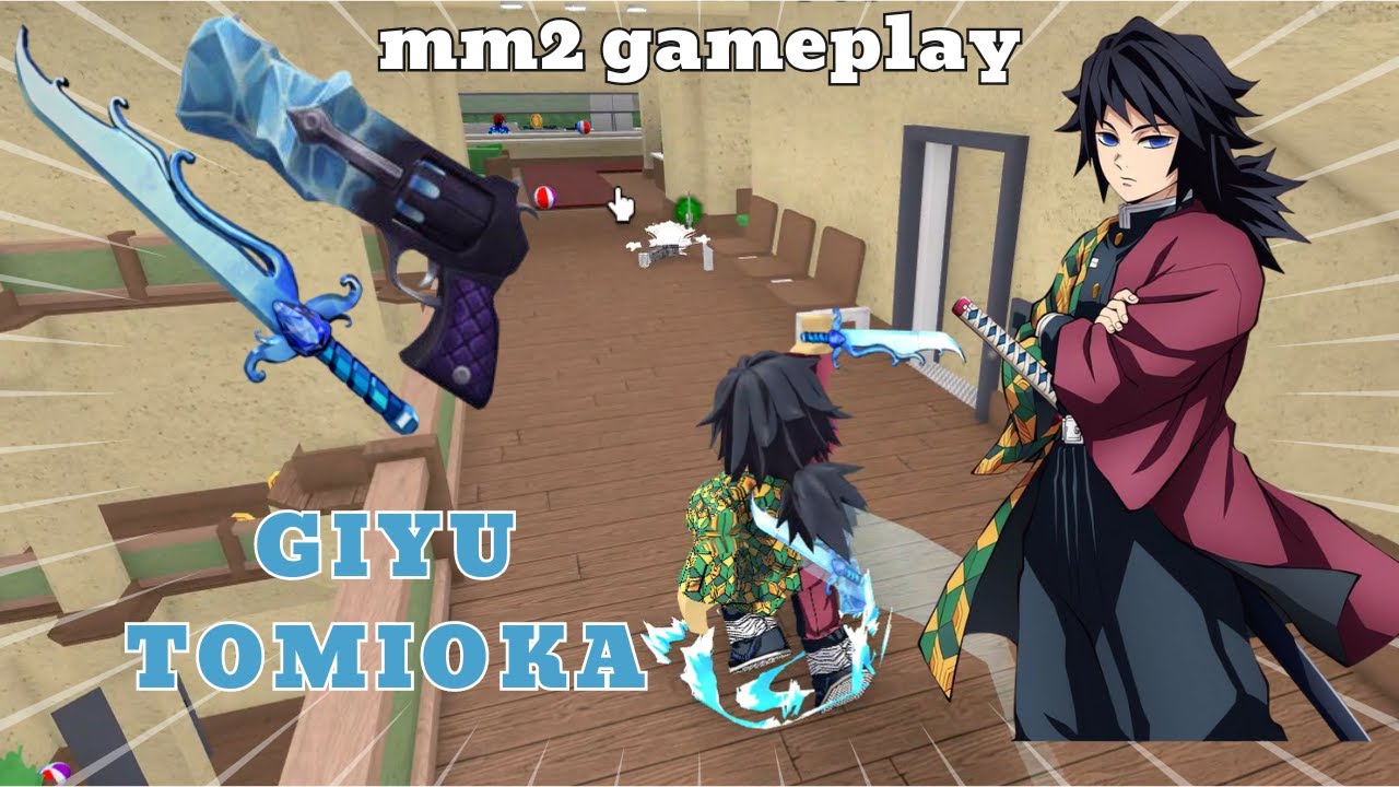 Giyu Roblox MM2 Gameplay | Tides and Ice Breaker, Demon Slayer - YouTube