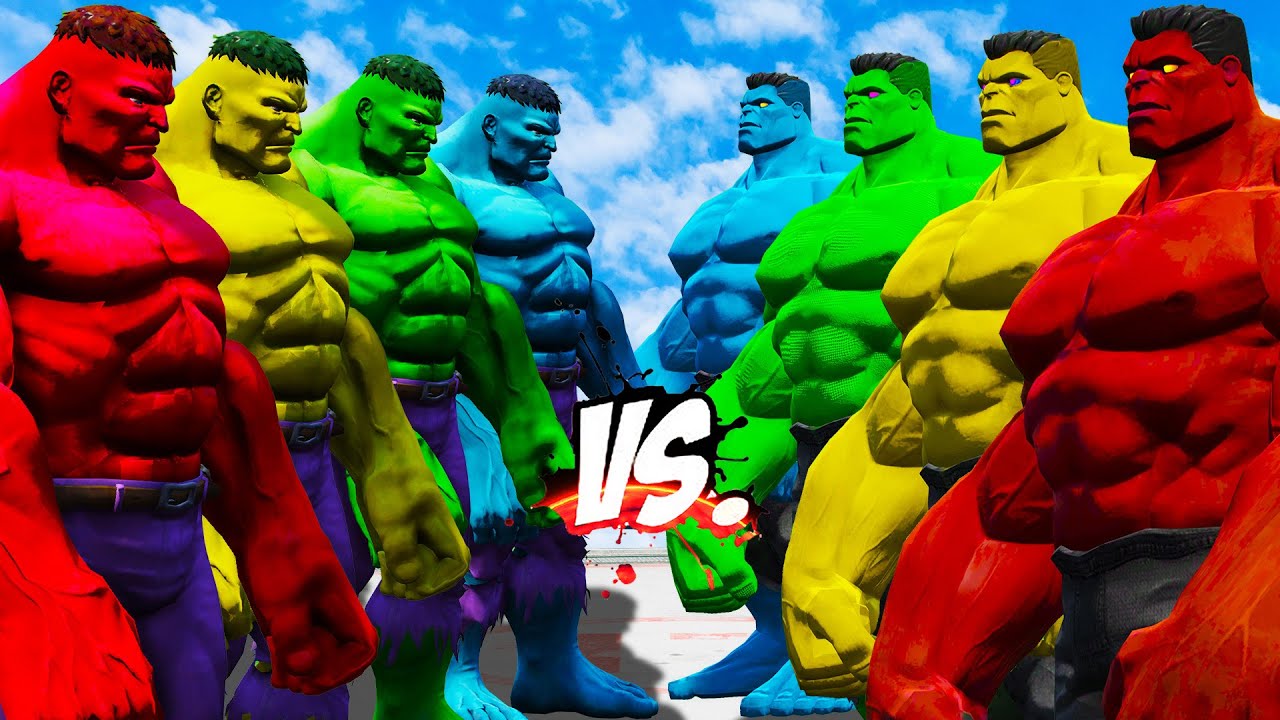 HULK BATTLE - HULK COLOR BATTLE - EPIC SUPERHEROES WAR - YouTube