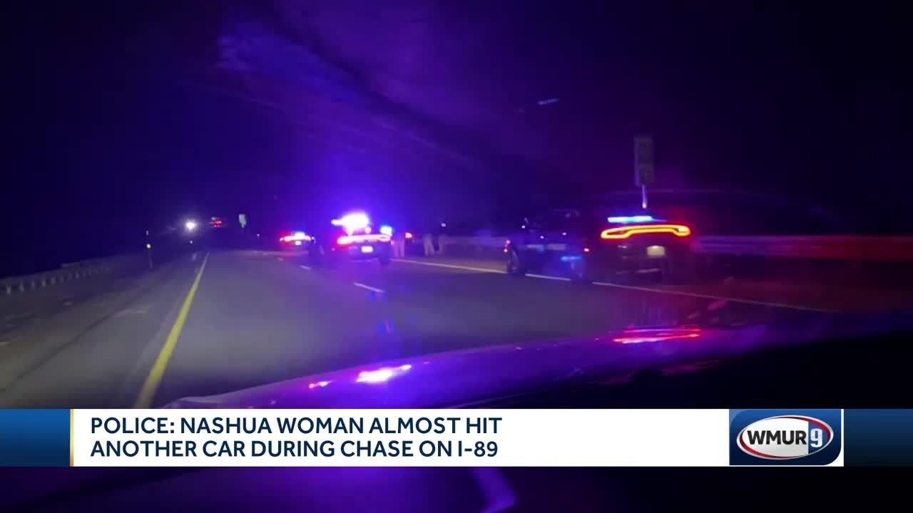 Police: Nashua woman almost hit another car during chase on I-89 - YouTube