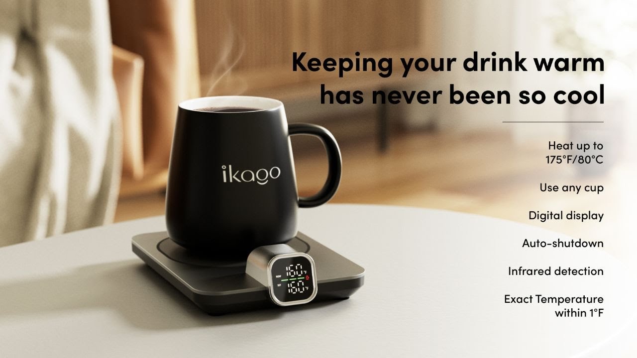 ikago Heat Coaster Pro, seize the heat of your drink - YouTube