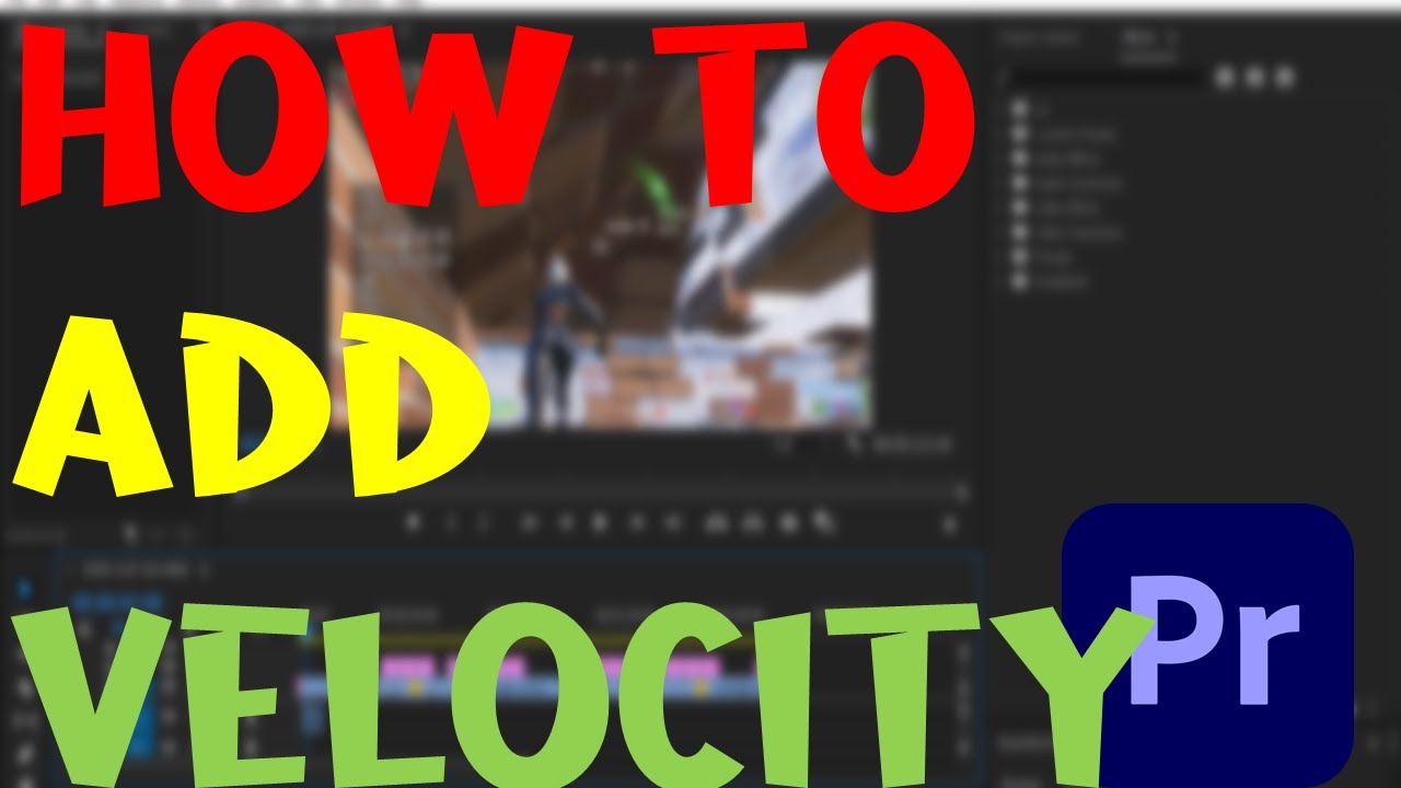 how to add velocity in adobe premiere pro - YouTube