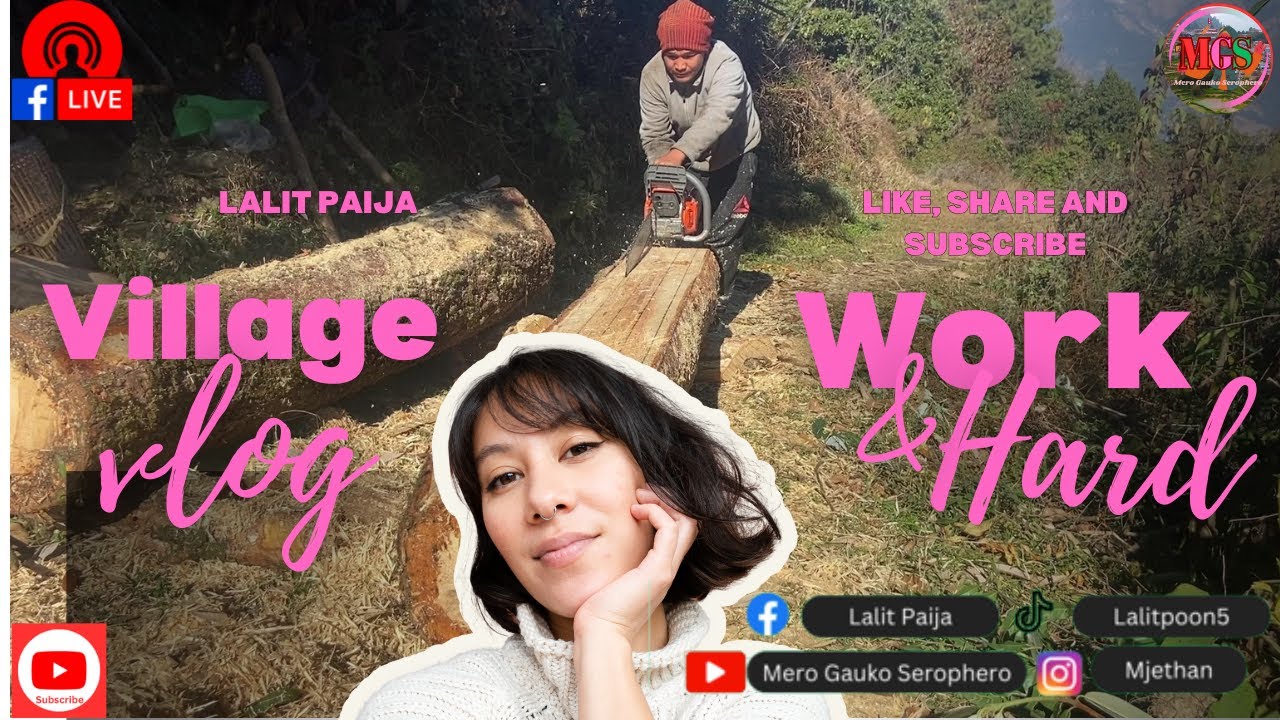 2" x 3" x 7' Wooden Blog |Wooden Work Part-01 | गाँऊघरको काम | Village ...