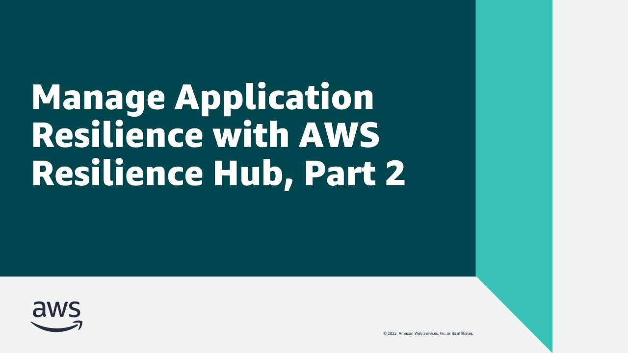 Manage Application Resilience with AWS Resilience Hub, Part 2 | Amazon ...