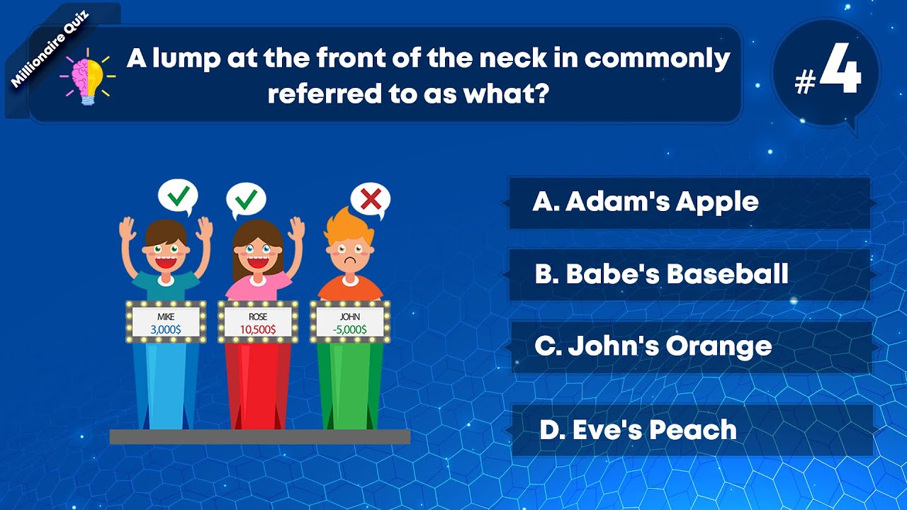 Millionaire quiz level 4 - YouTube