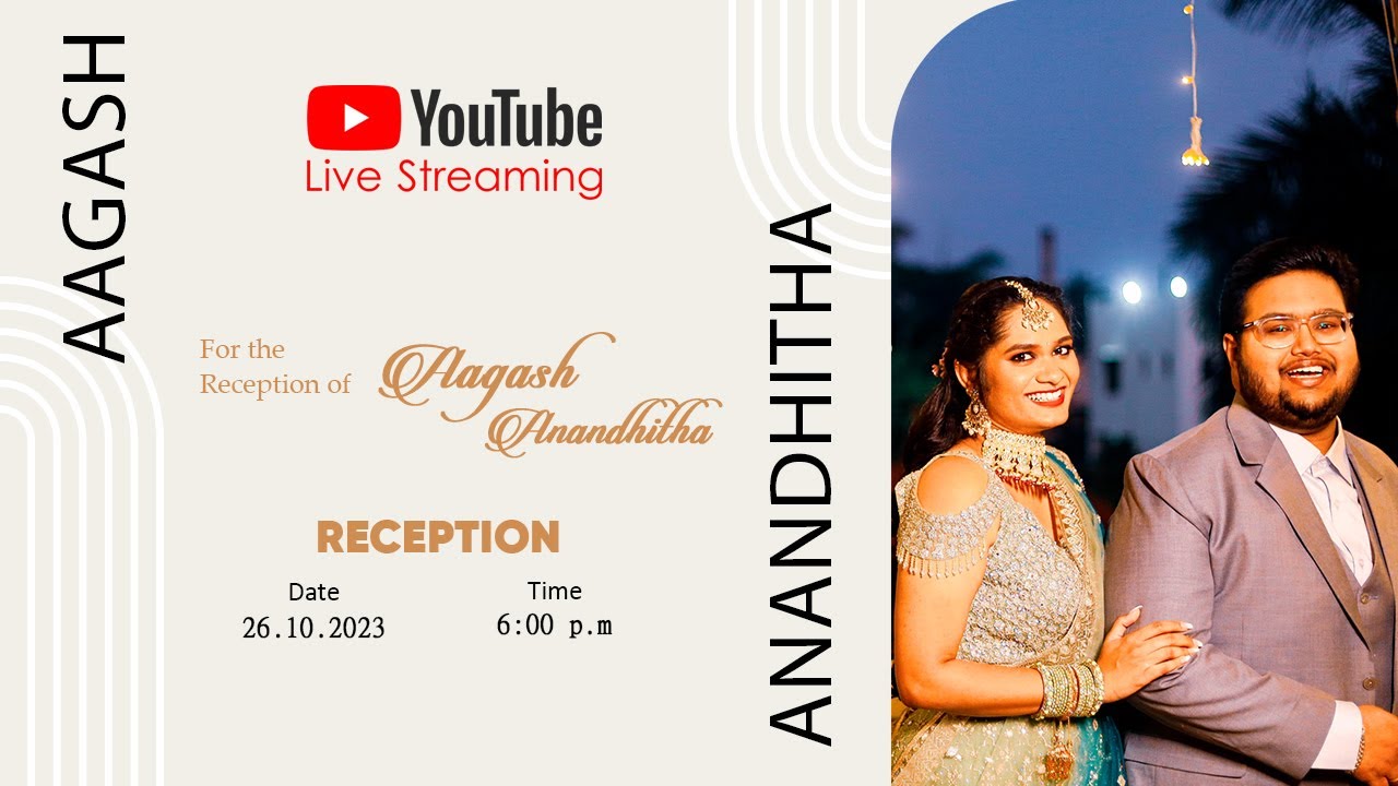 Reception of Aagash & Anandhitha - YouTube
