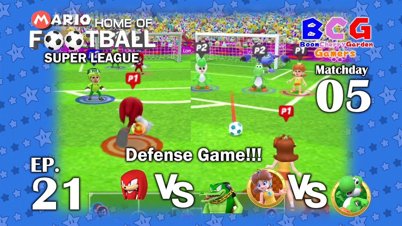 Mario Home of Football Super League EP 21 MD 05 Knuckles-Vector , Daisy ...