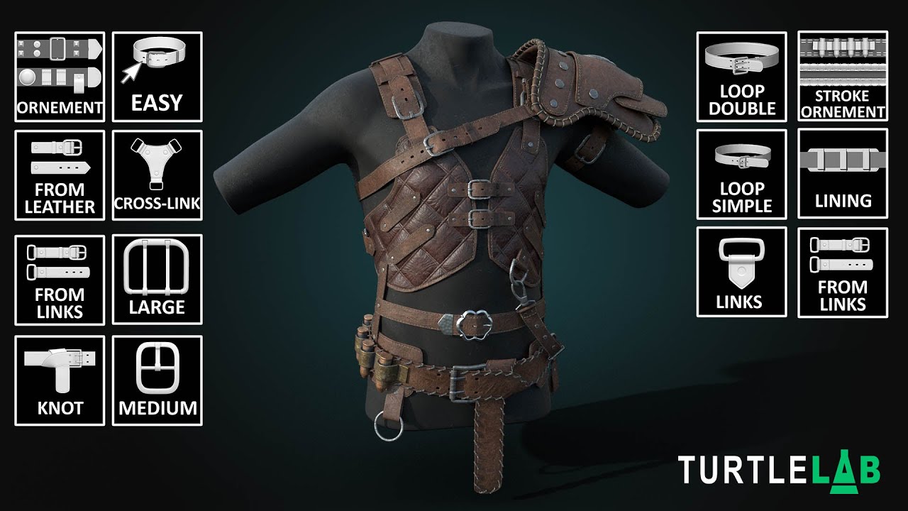 FREE Tutorial : Zbrush IMM : Leather Straps & Buckles - YouTube