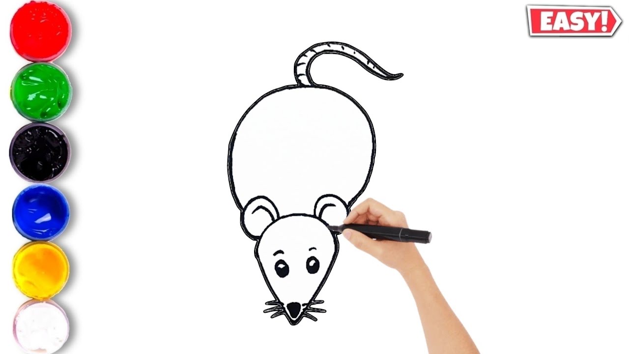 How to Draw a Rat, Learn to Draw, Painting and Coloring for Kids ...