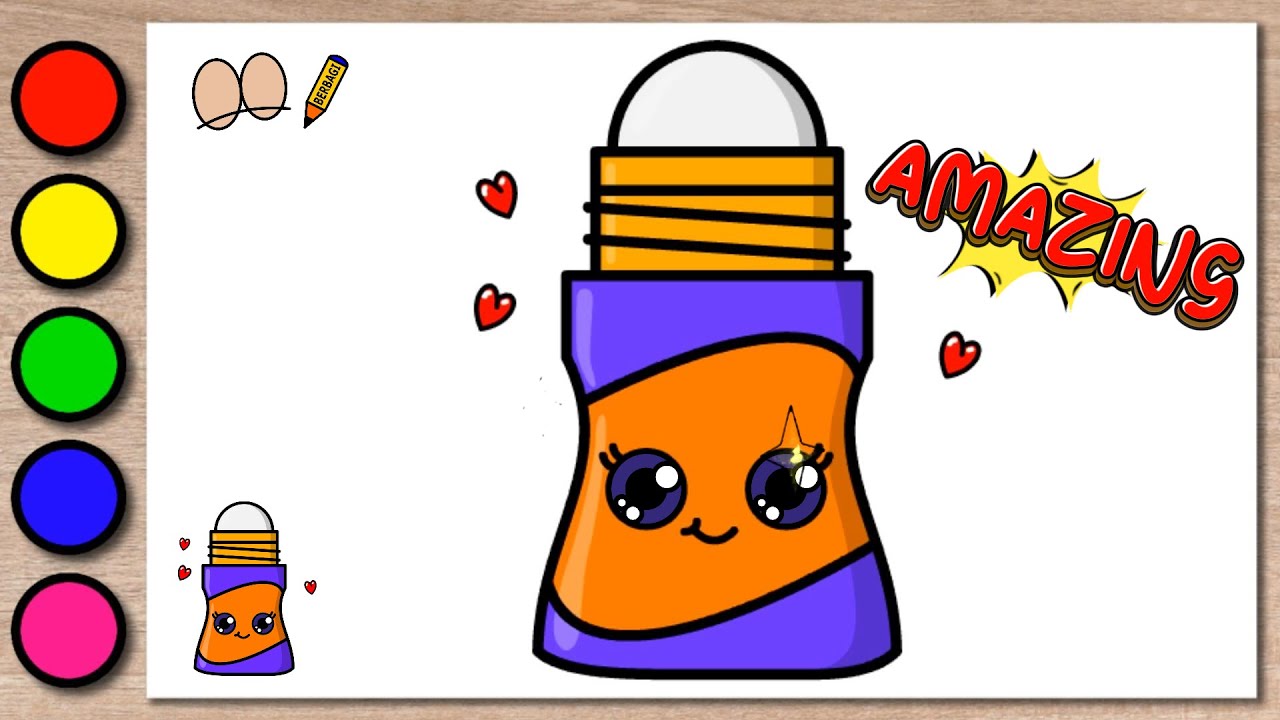 How to Draw Cute Roll-on Deodorant - Very Cute Drawing Roll-on ...