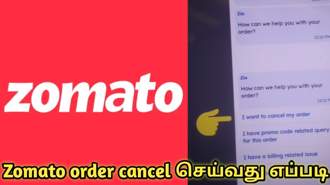 How to cancel order on zomato in tamil - YouTube