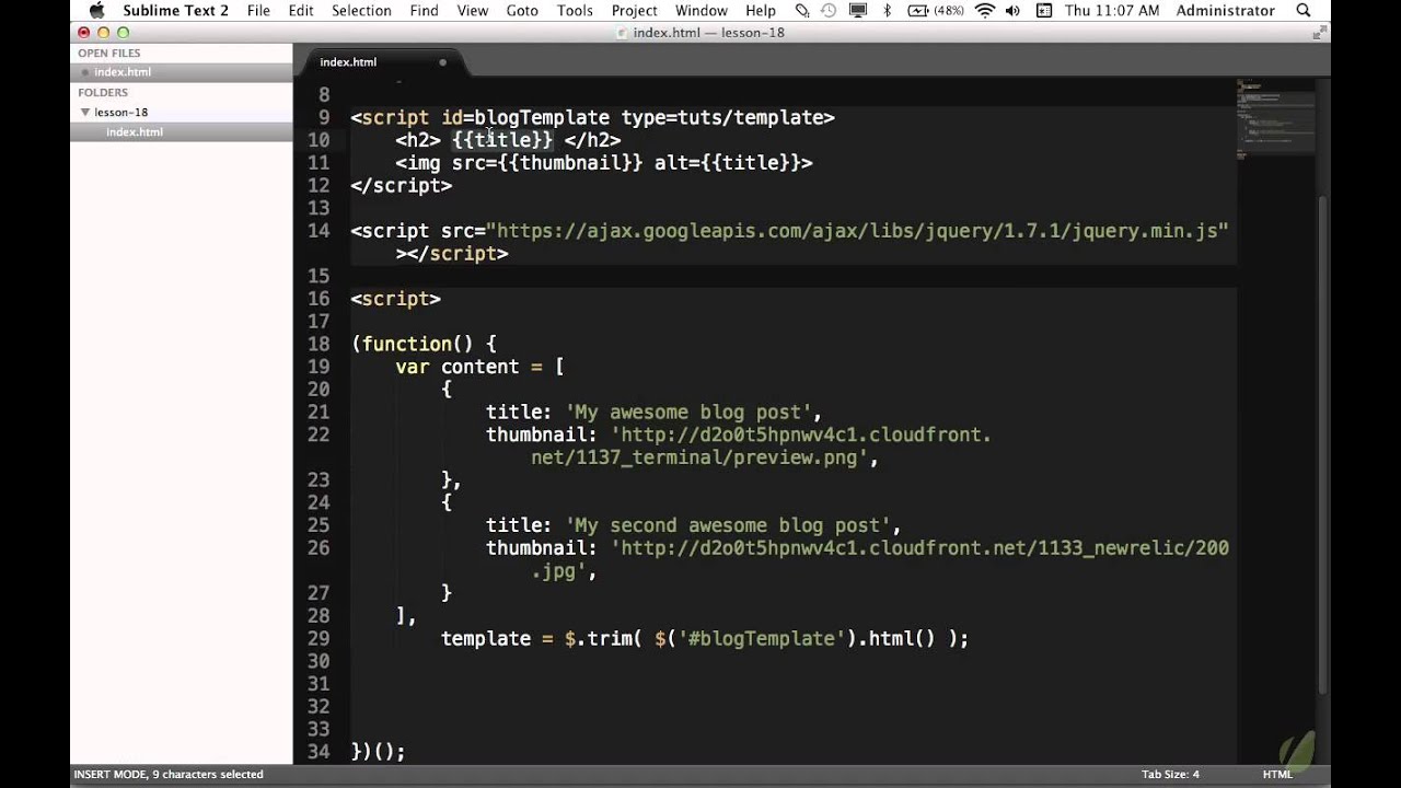 18 Jquery Each And Templating Youtube