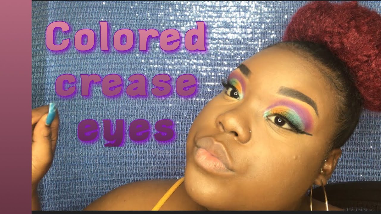 Colored eye crease!! | African inspired glam - YouTube