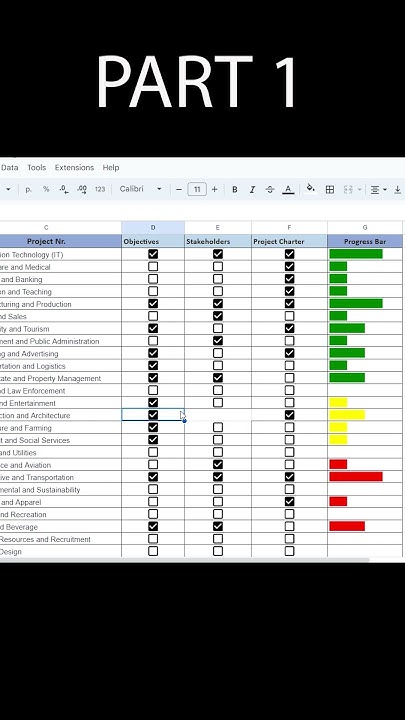 How to create Progress bar based on Checkbox in Excel - YouTube