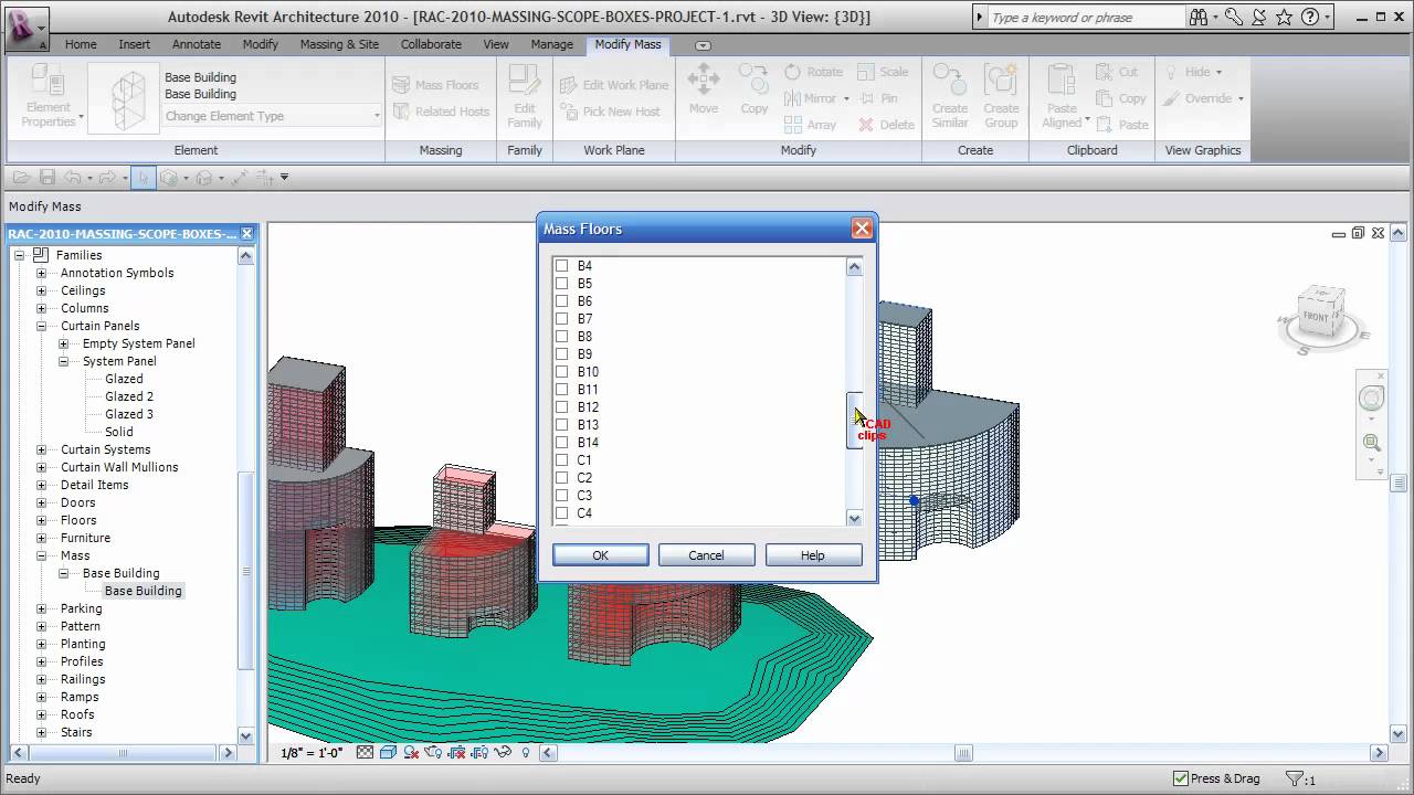 REVIT Parametric Massing Study - CADclip - YouTube