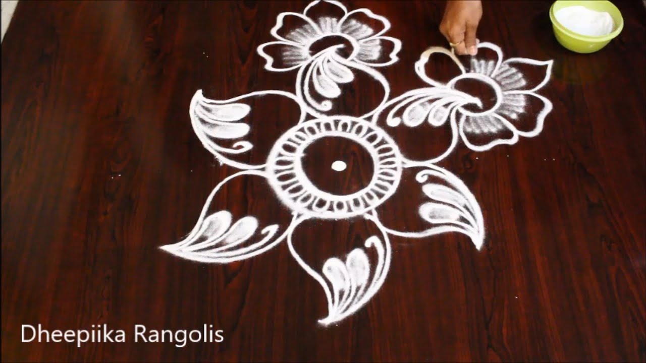 How to Draw Creative simple rangoli & kolam designs - easyrangoli ...